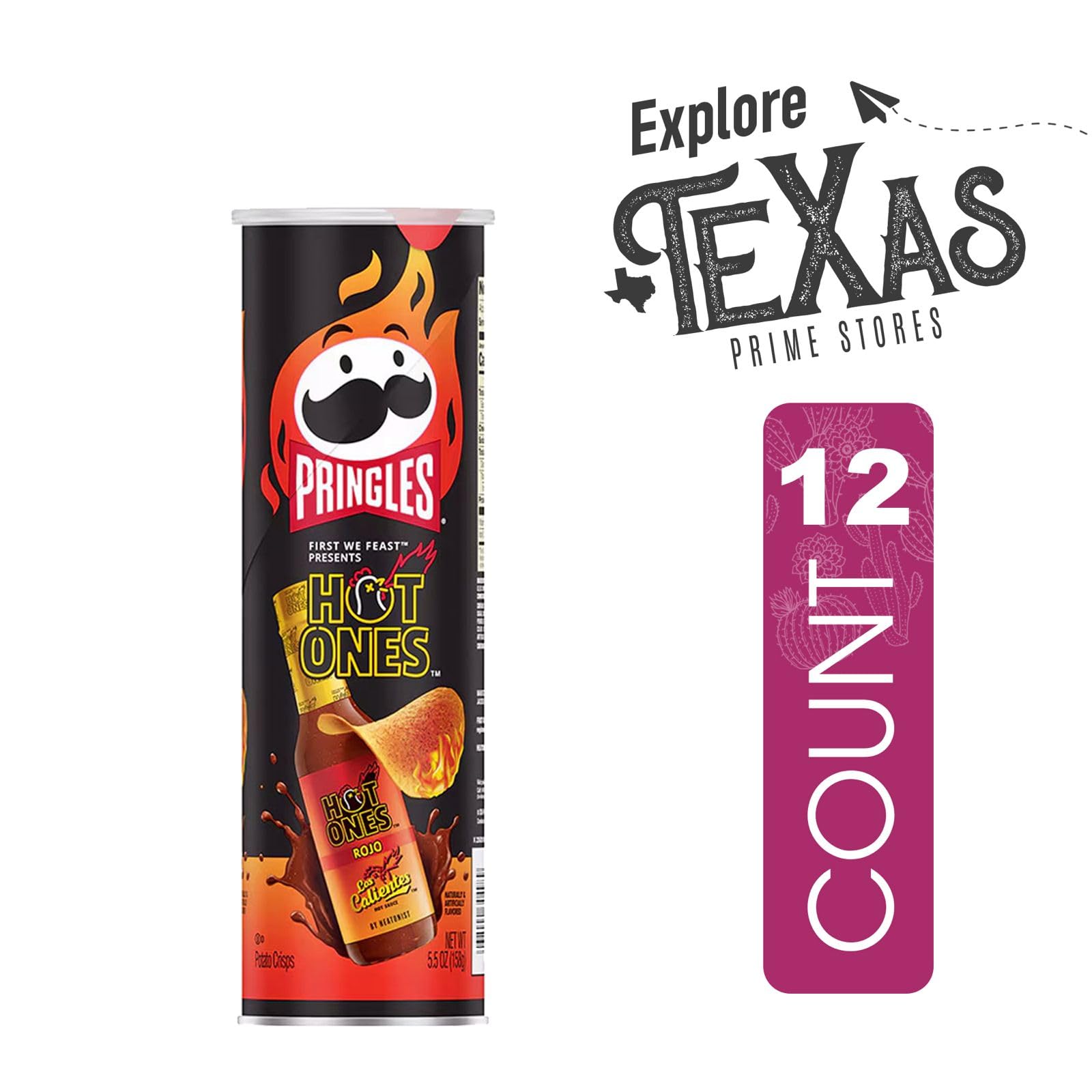 Snapklik.com : Pringles 12- Count Of Hot Ones Rojo Los Calientes Potato ...