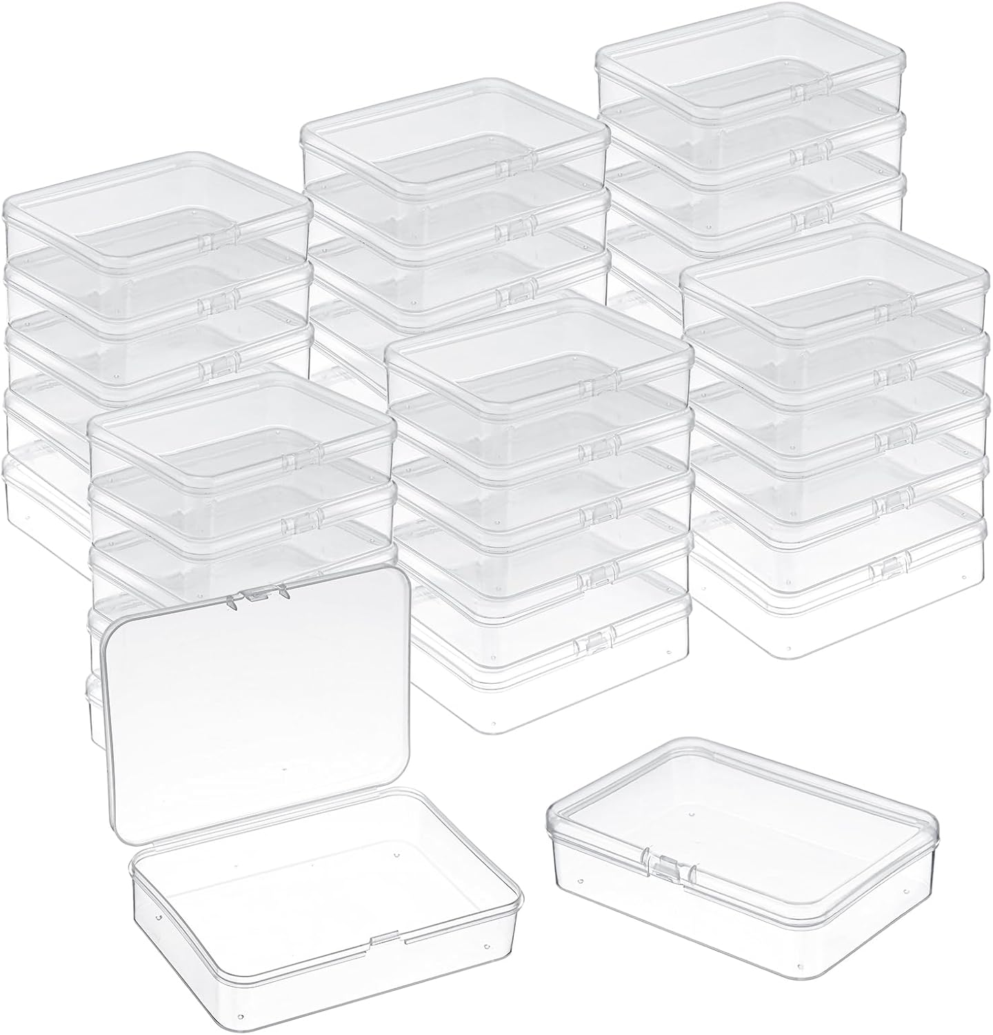 Amazon.com: 30 Pcs Small Plastic Containers with Lids, 4.13"×2.95"×0.98 ...