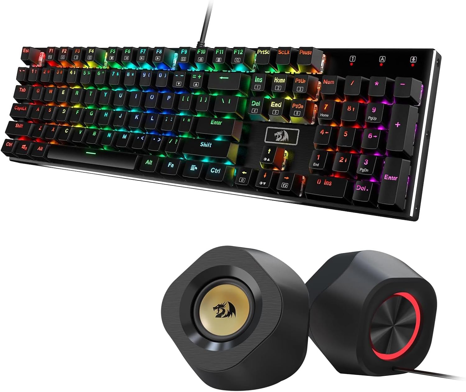 Amazon.com: Redragon K556 PRO Gaming Keyboard Brown Switch and GS590 ...