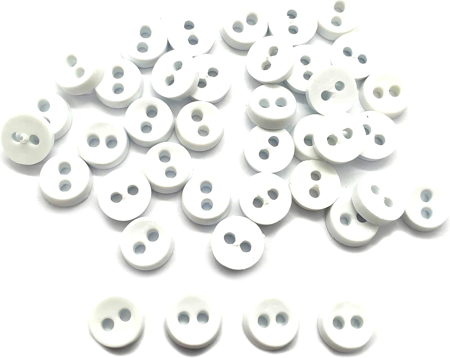 Amazon.com: 100 Pcs Tiny Button, Micro Button 2hole Size 6 Mm White