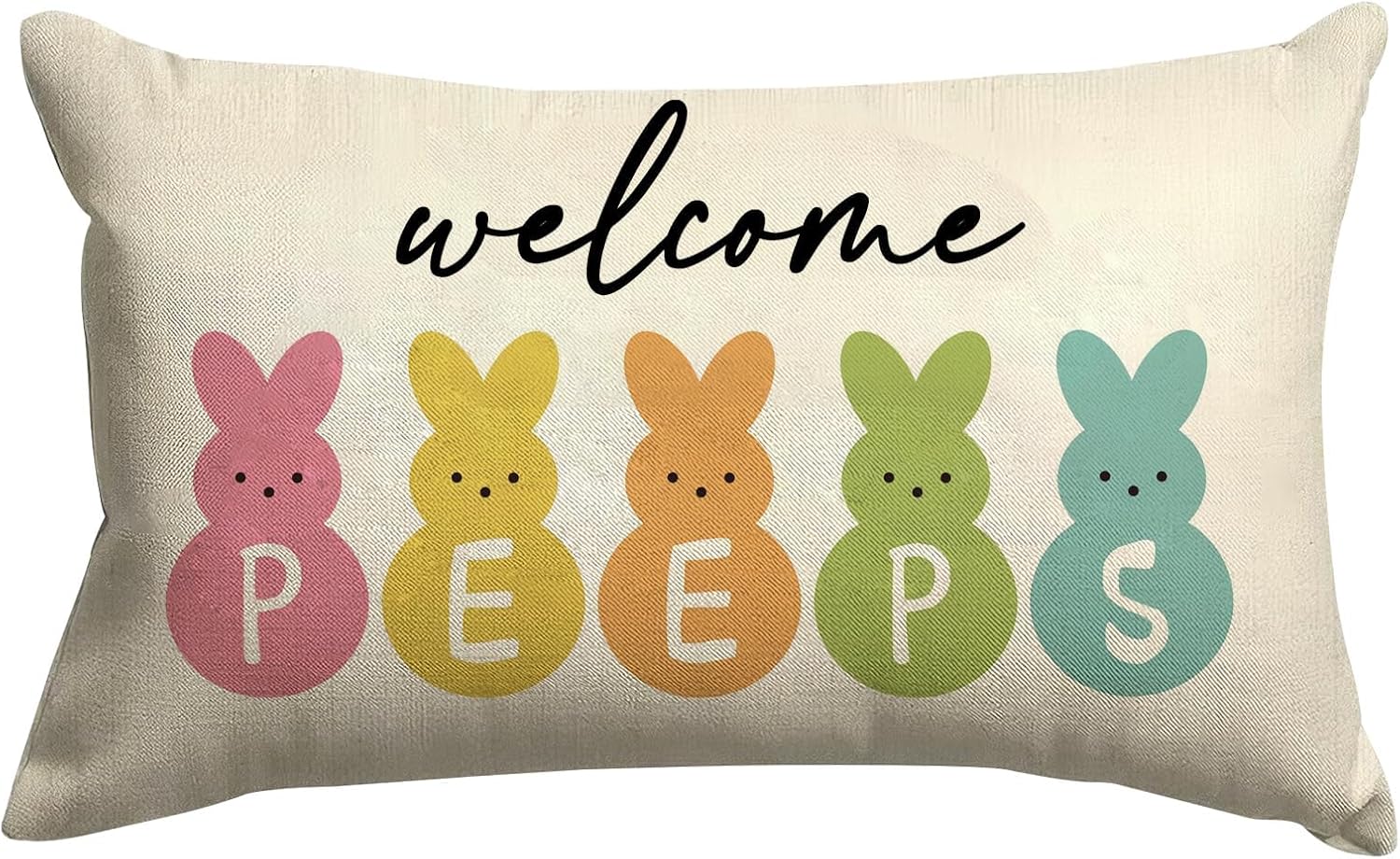 Amazon.com: GOOESING Easter Pillow Covers 12x20 Inch Happy Easter Bunny ...