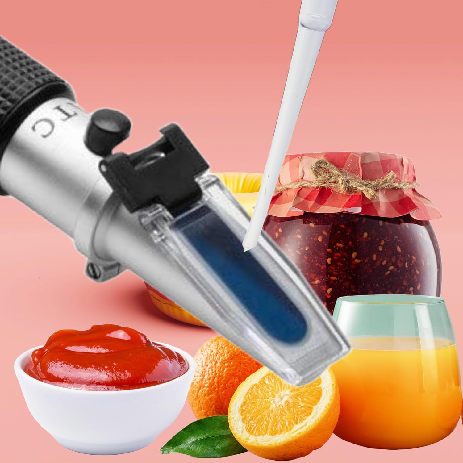 LABART Refractometer Hand Refractometer 0-80% Brix Refractometer with ...