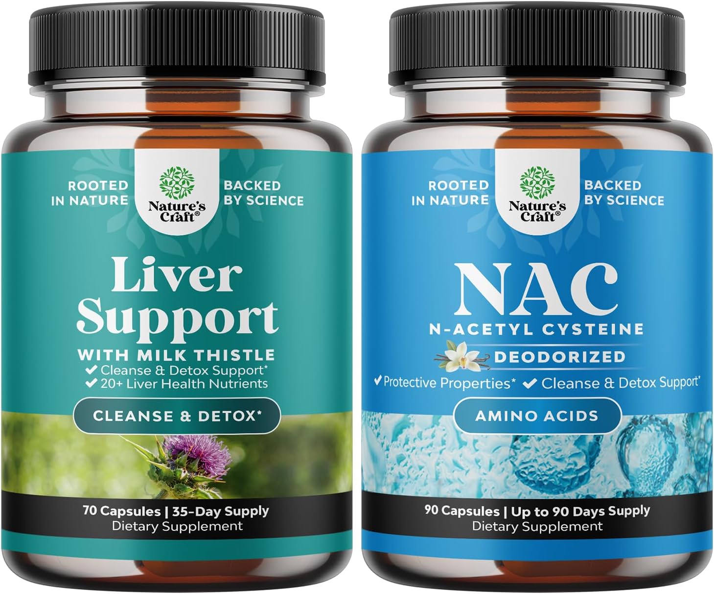 Amazon.com: Bundle of Liver Cleanse Detox & Repair Formula and NAC Supplement N-Acetyl Cysteine ...