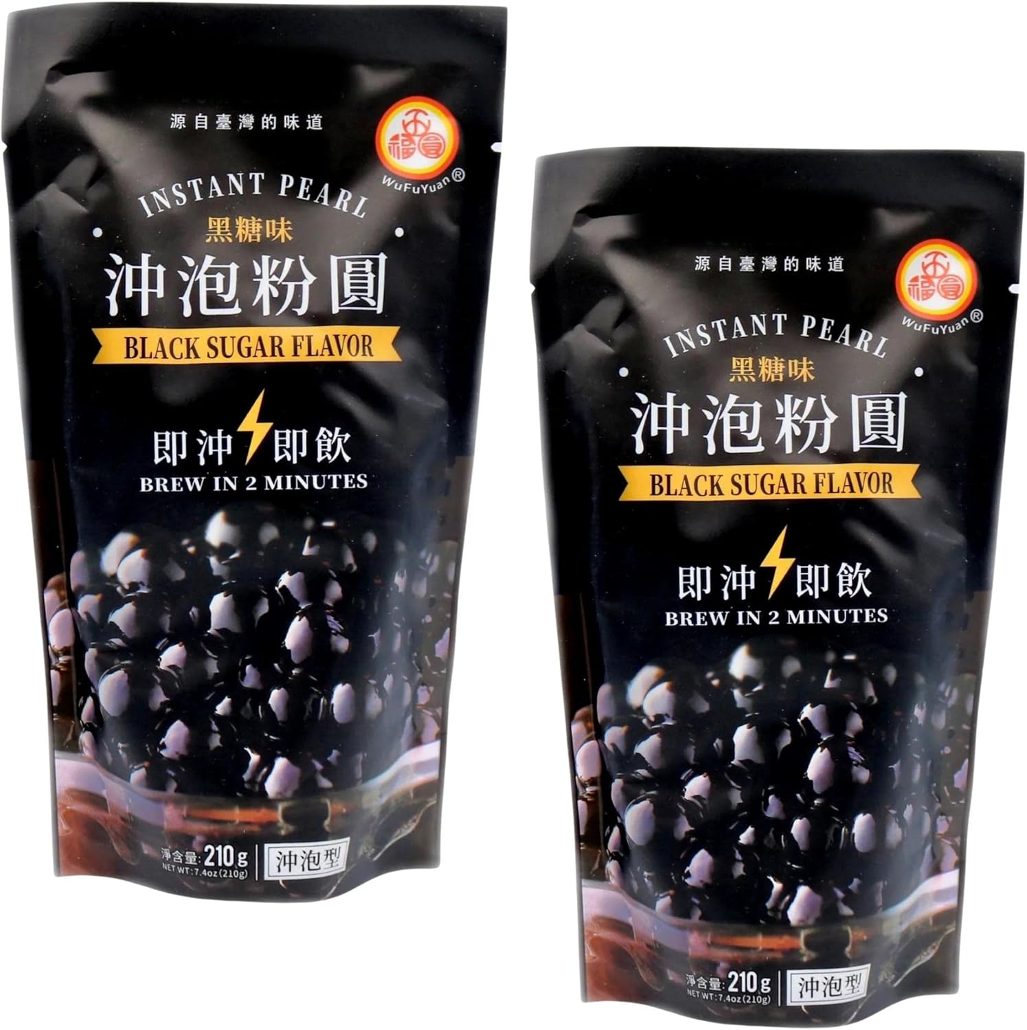 Vmart Wufuyuan Black Sugar Tapioca Instant Pearl - Pack of 2 210g ...