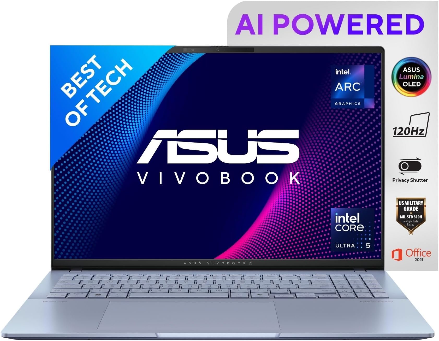 ASUS Zenbook 14, Intel Core Ultra 9 185H, 14" 3K OLED 16:10 120Hz, Thin ...