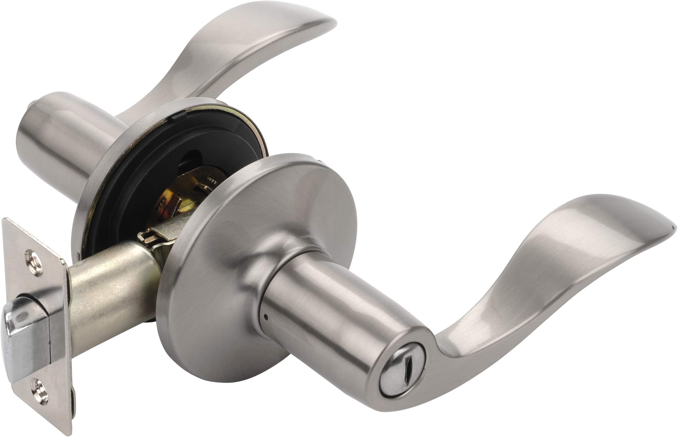 MiLocks Wave Door Handle Lever Set Left and Right Hand Passage for ...