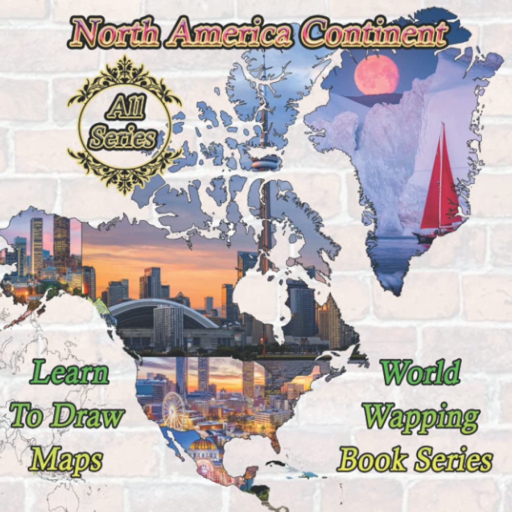 North America Continent Map Series Full Premium Color Interior 210 ...