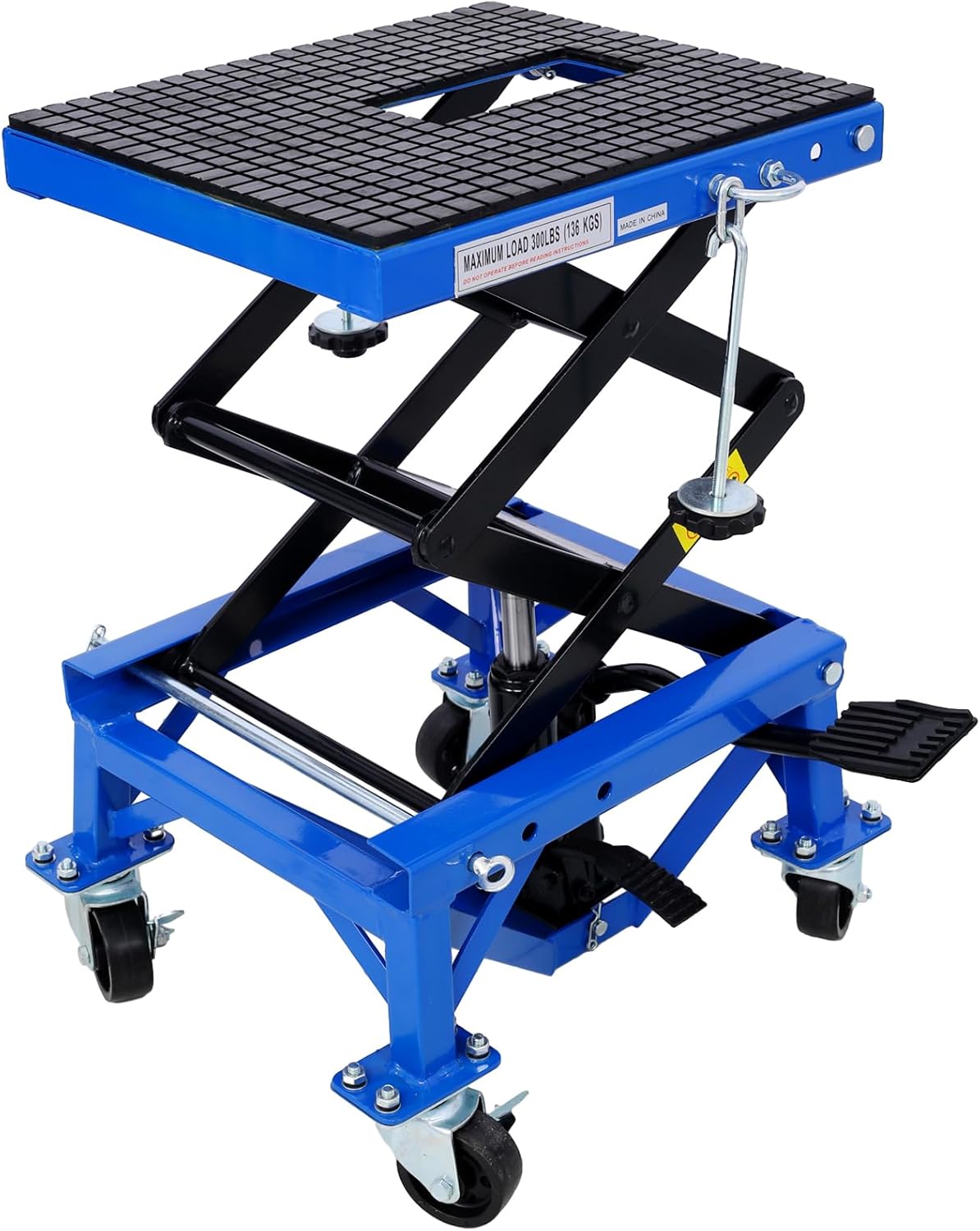 Amazon.com: 300 lbs Hydraulic Motorcycle Scissor Jack with Footstep ...