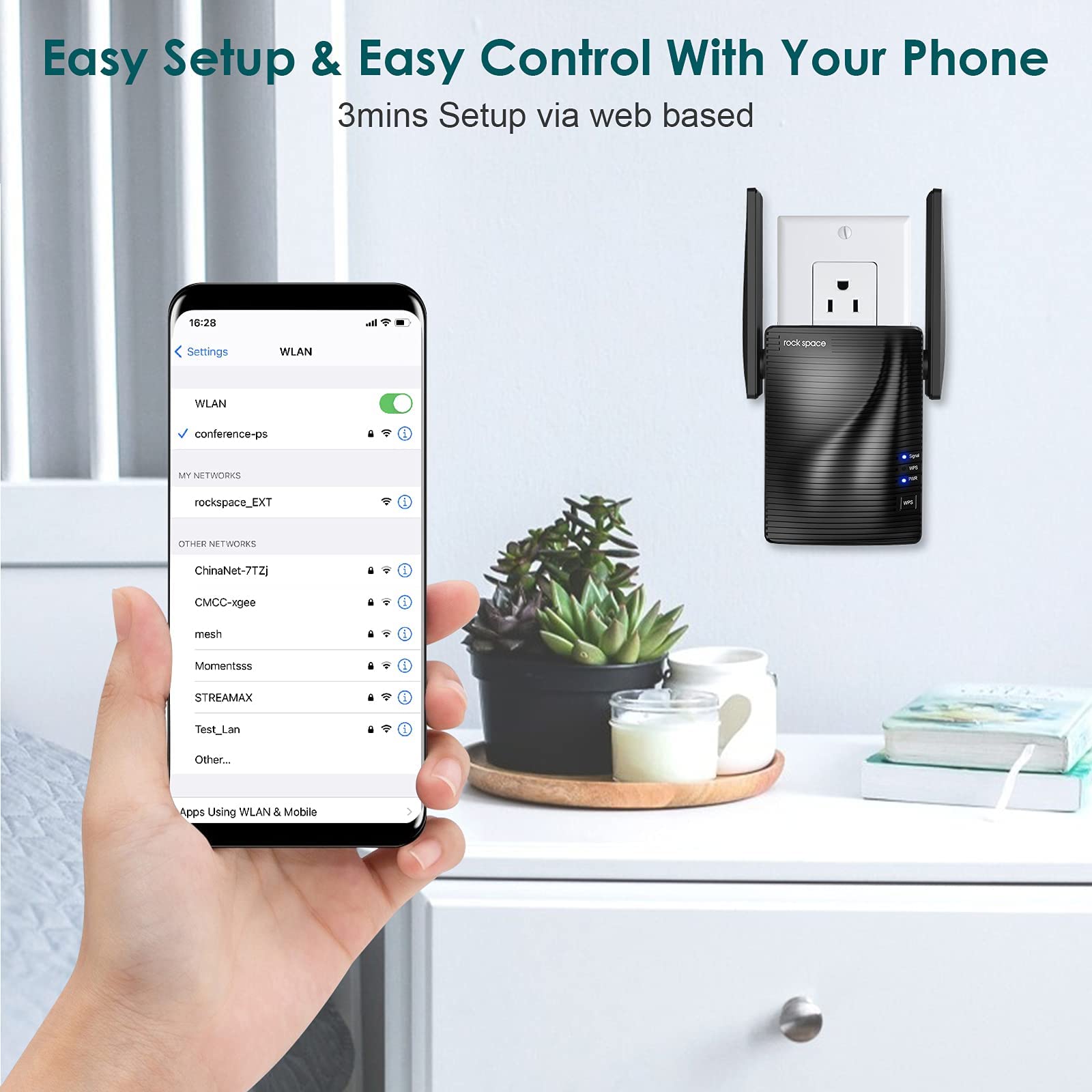 Snapklik.com : Rockspace 1200Mbps WiFi Repeater (AC1200)-WiFi Range ...