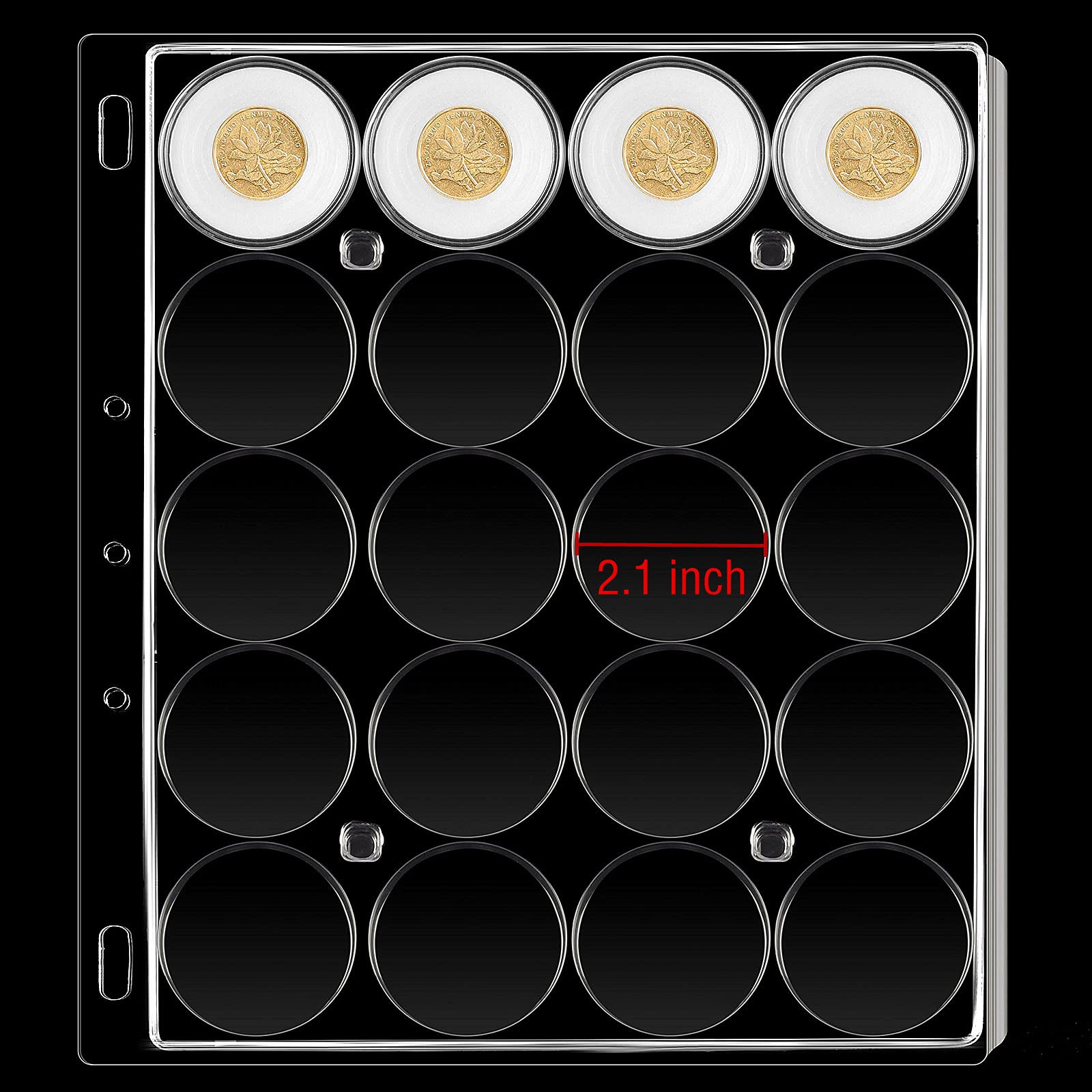 Snapklik.com : Ettonsun 80-Pocket Coin Capsule Holders For Collectors ...