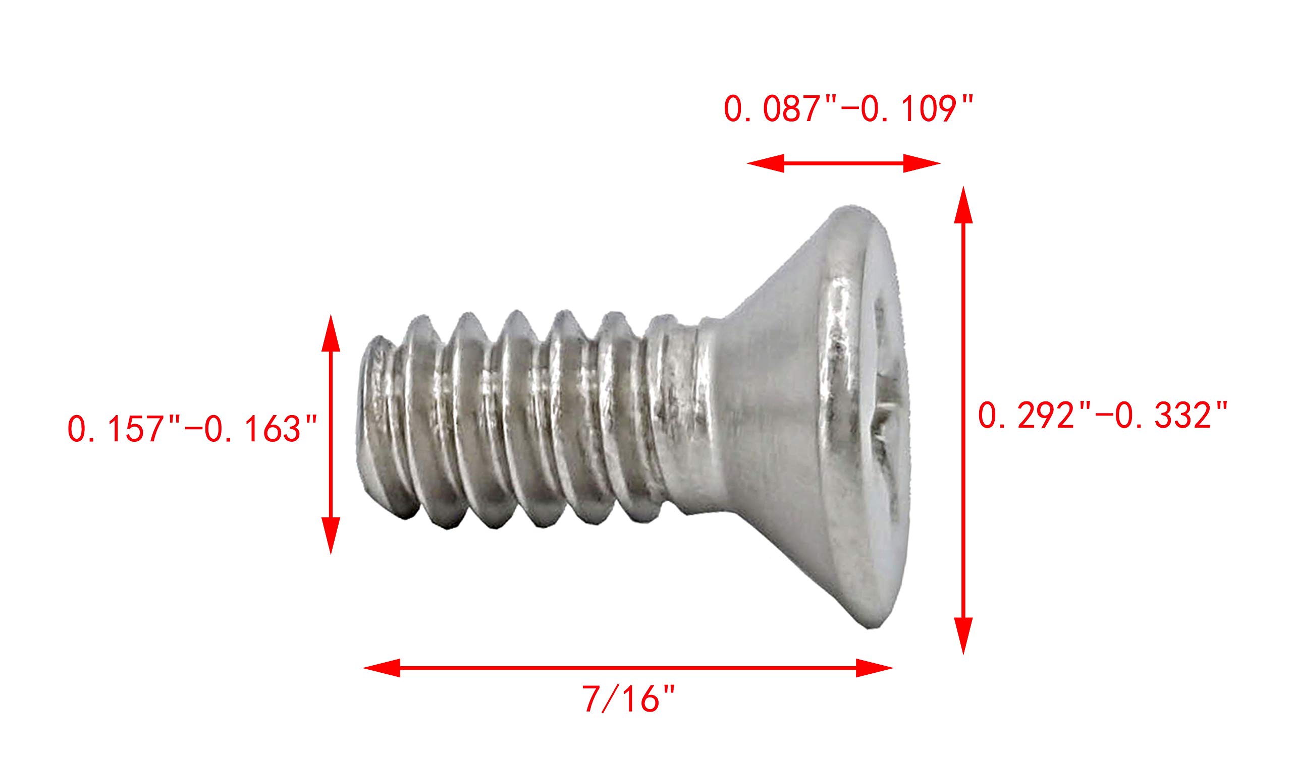 Snapklik.com : FixtureDisplays 10-24 X 7/16" Stainless Flat Head ...