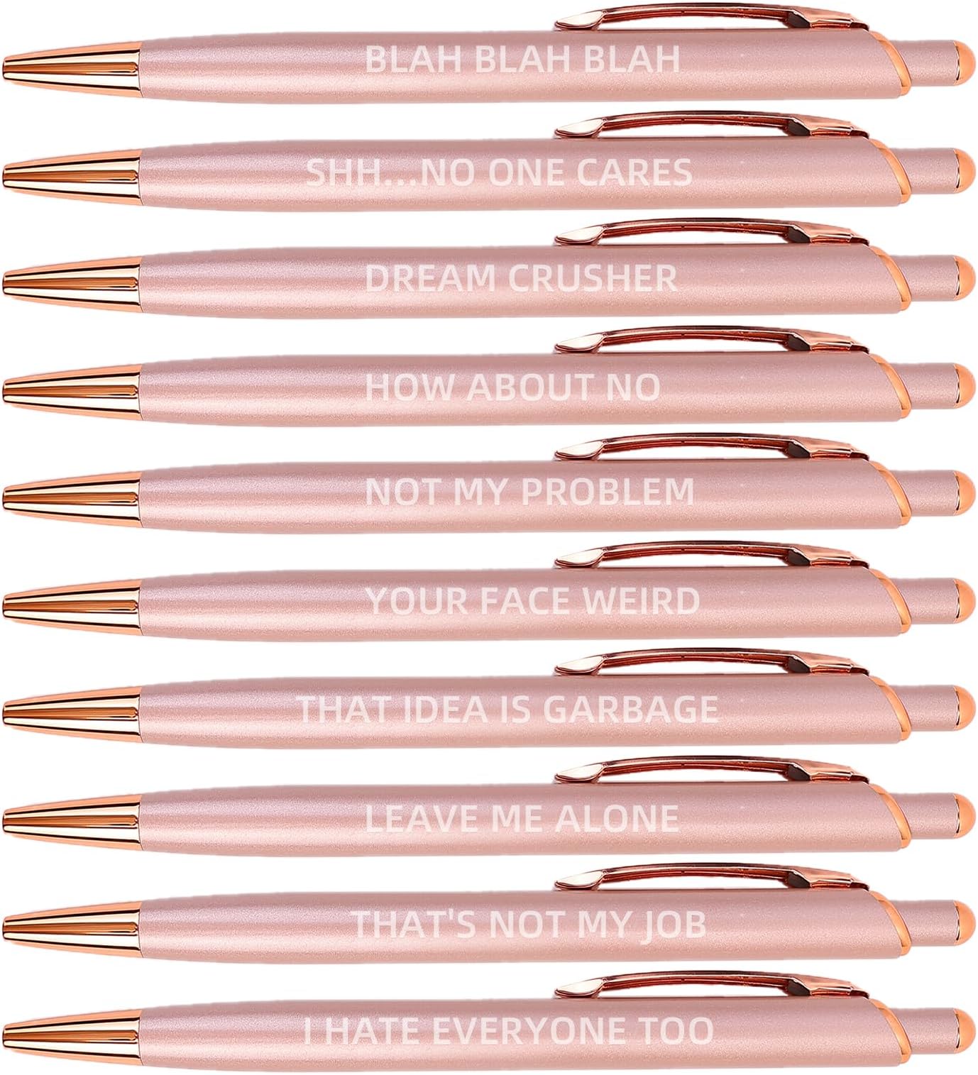 Amazon.com : Cityhermit 10 Pack Funny Sarcastic Ballpoint Pens, Office ...