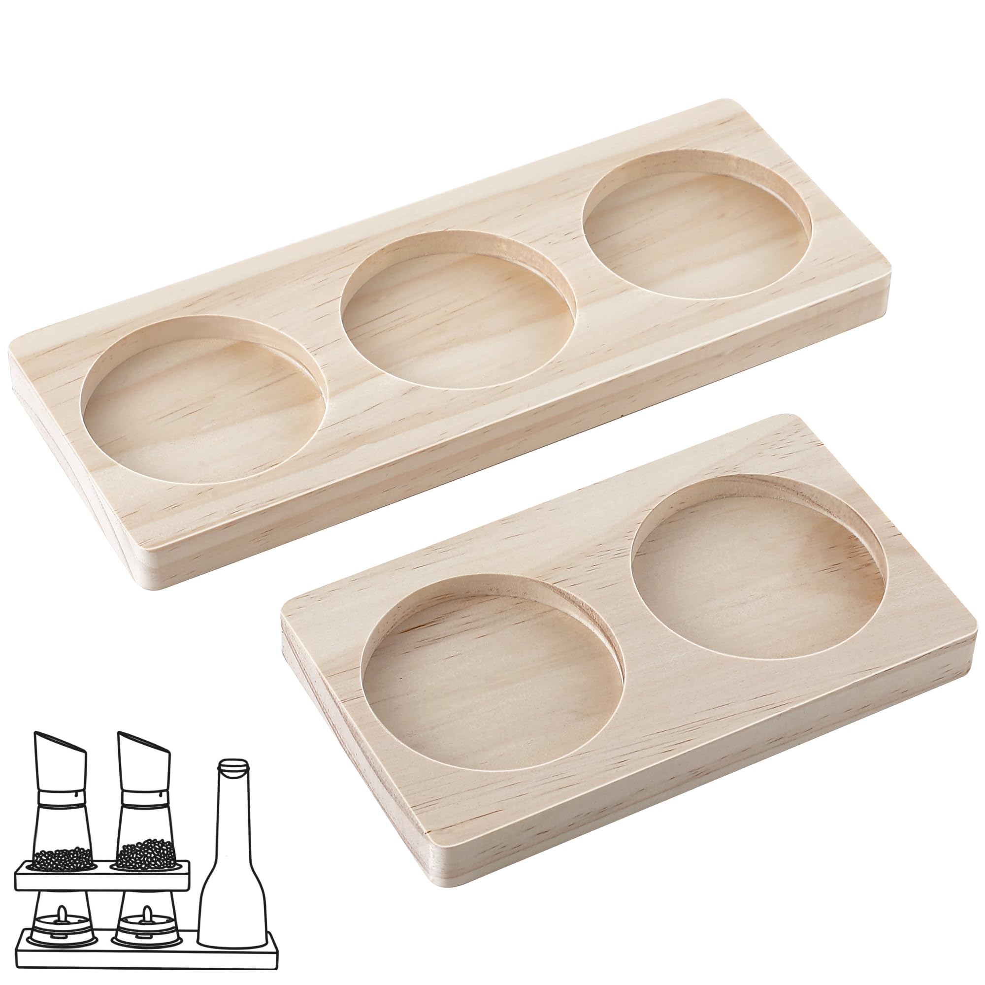 Amazon.com: Saillong 2 Pack Salt and Pepper Mill Trays, Pepper Grinder ...