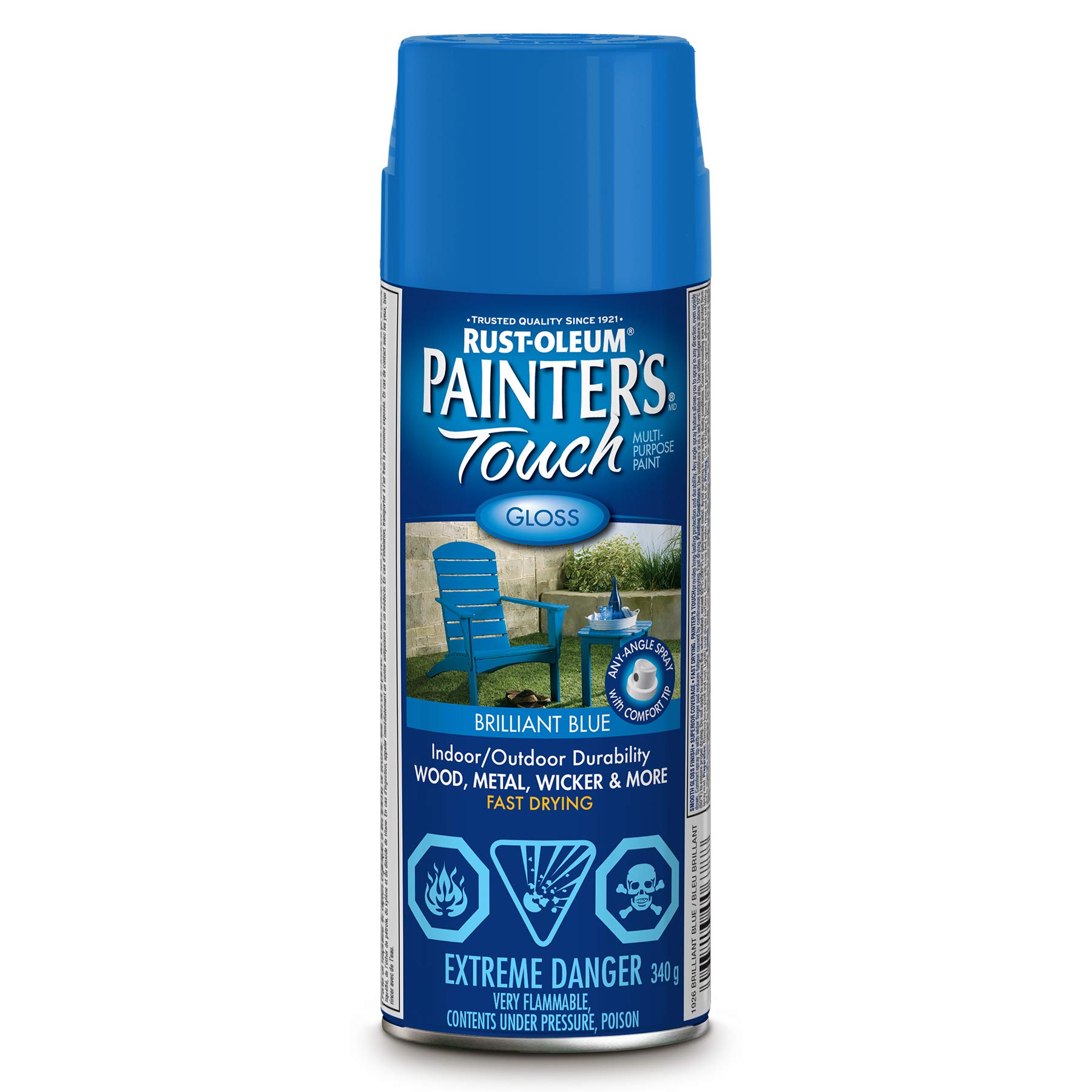 Painter's Touch Spray Paint in Brilliant Blue, 340g, Spray Paint ...