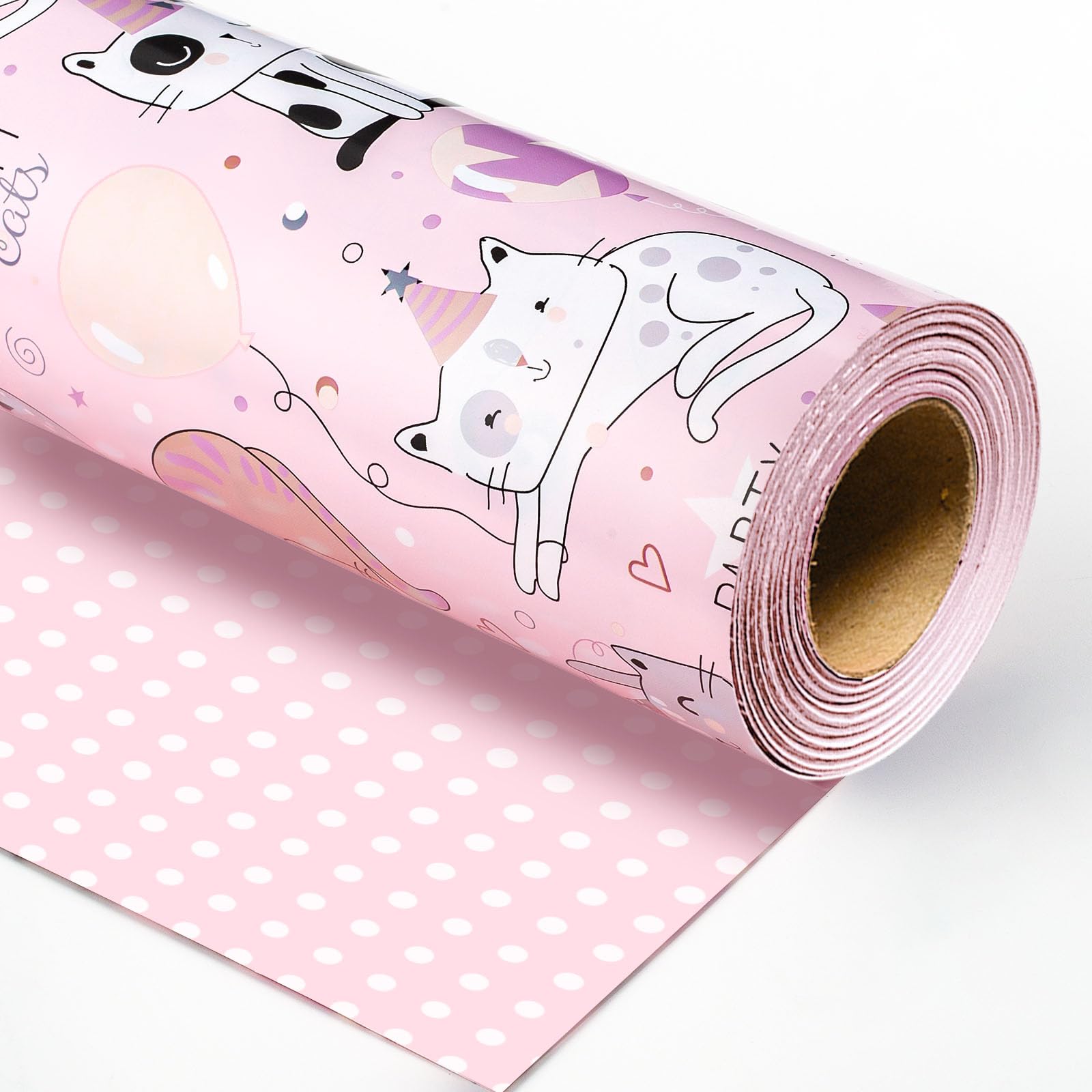 Amazon.com: MAYPLUSS Cat Wrapping Paper, Reversible Birthday Wrapping ...