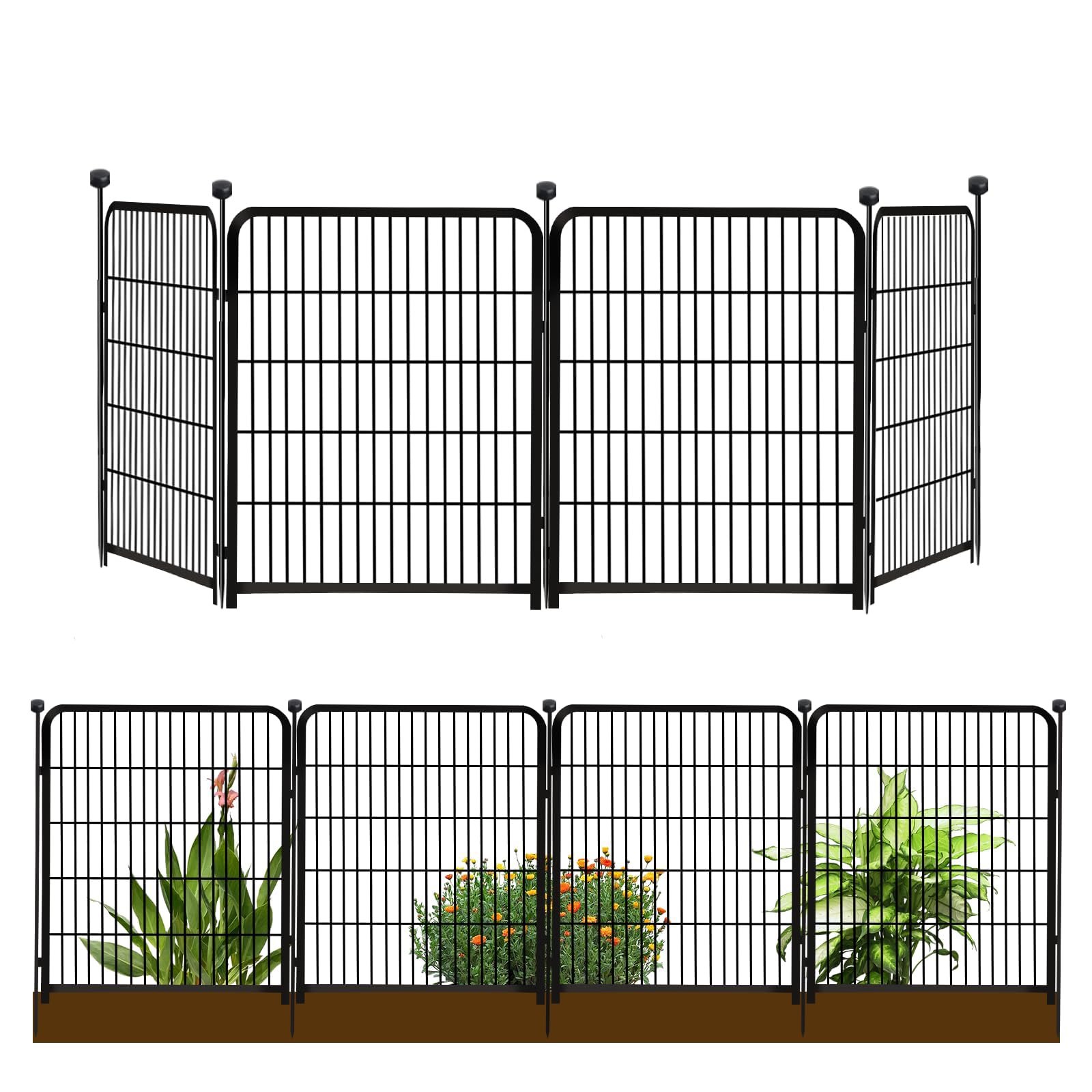 Amazon.com : Getlay Garden Fencing 36 Inch High, 4 Panels Total 8.9 Ft ...