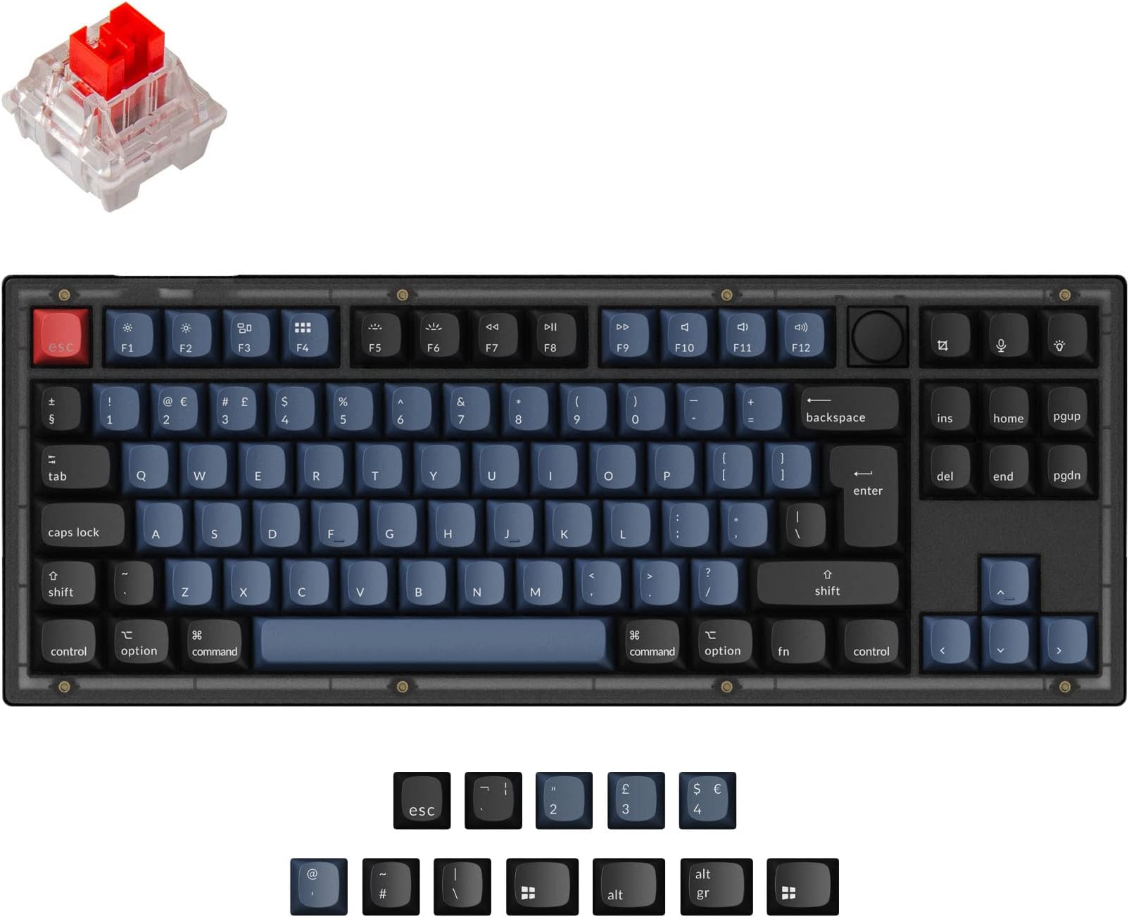 Amazon.com: Keychron V3 ISO-UK-Layout Wired Custom Mechanical Keyboard ...