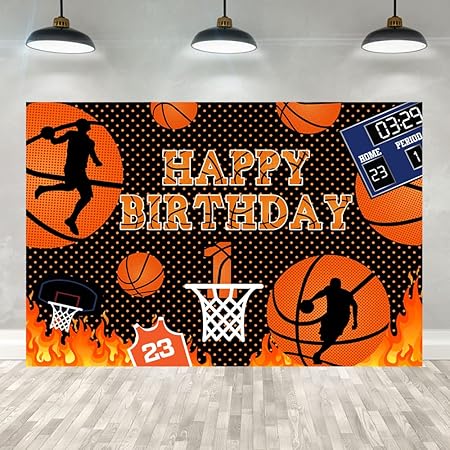 Amazon.com: Basketball Themed Birthday Party Decoration Basketball ...