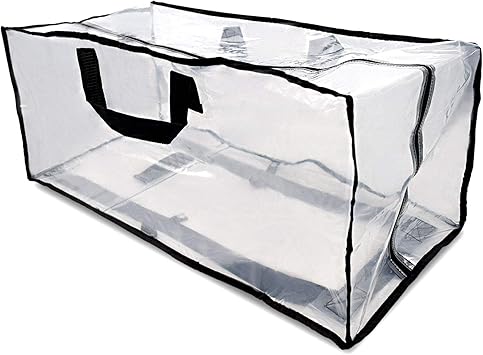 Amazon.com: Clear Storage Bags - 3 Pack Zippered Moving Bags, See Thru ...