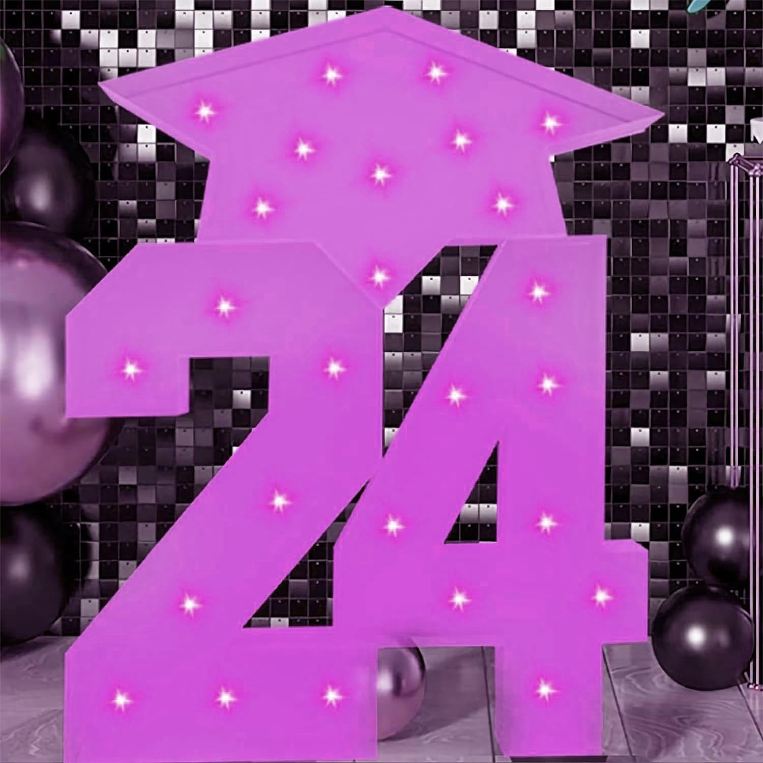 Amazon.com: 2024 Graduation Decorations, 4.4Ft Pre-Cut 2024 Marquee ...