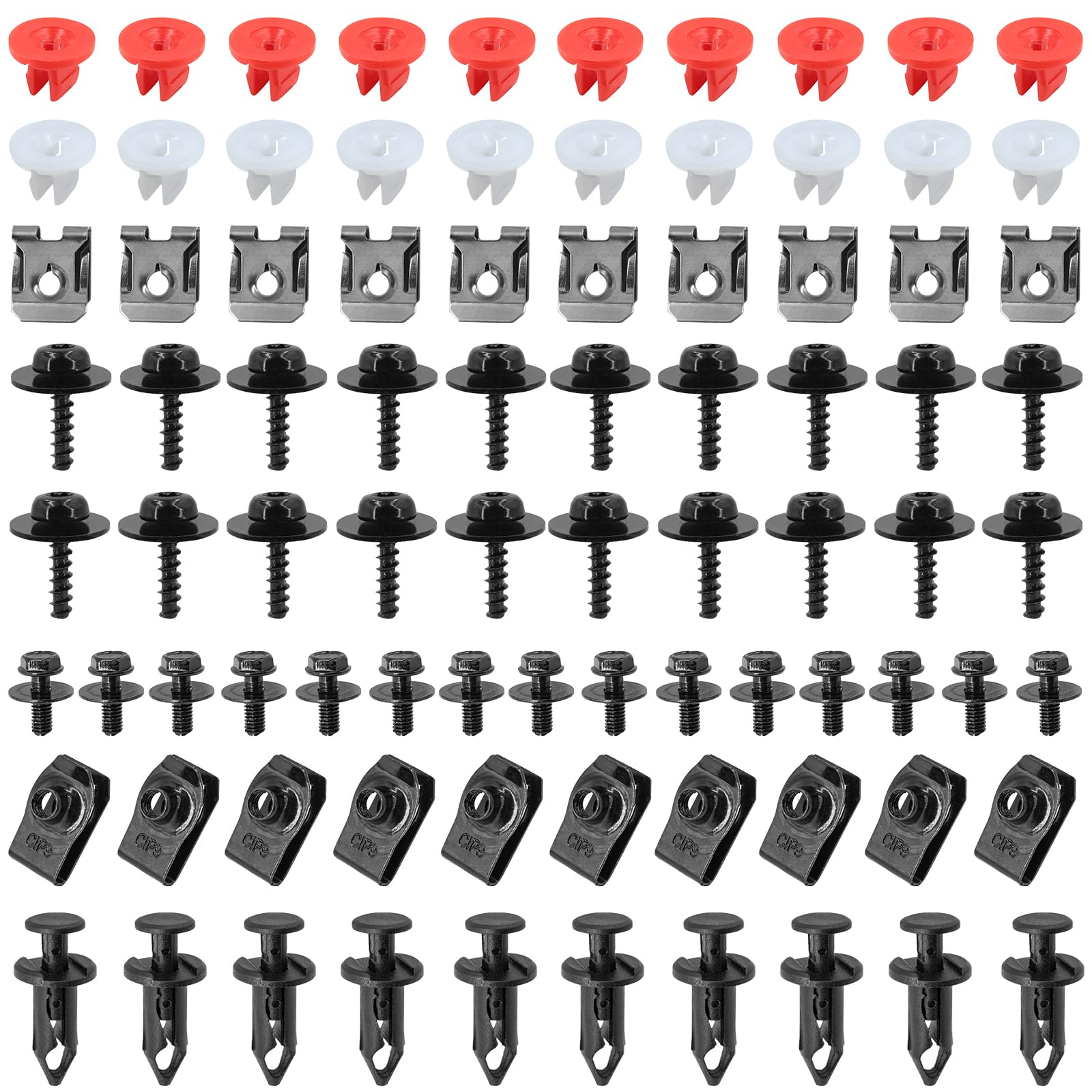 Amazon.com: 85pcs T30 Bolt Nut Clips Kit for Ford Engine Splash Shield ...
