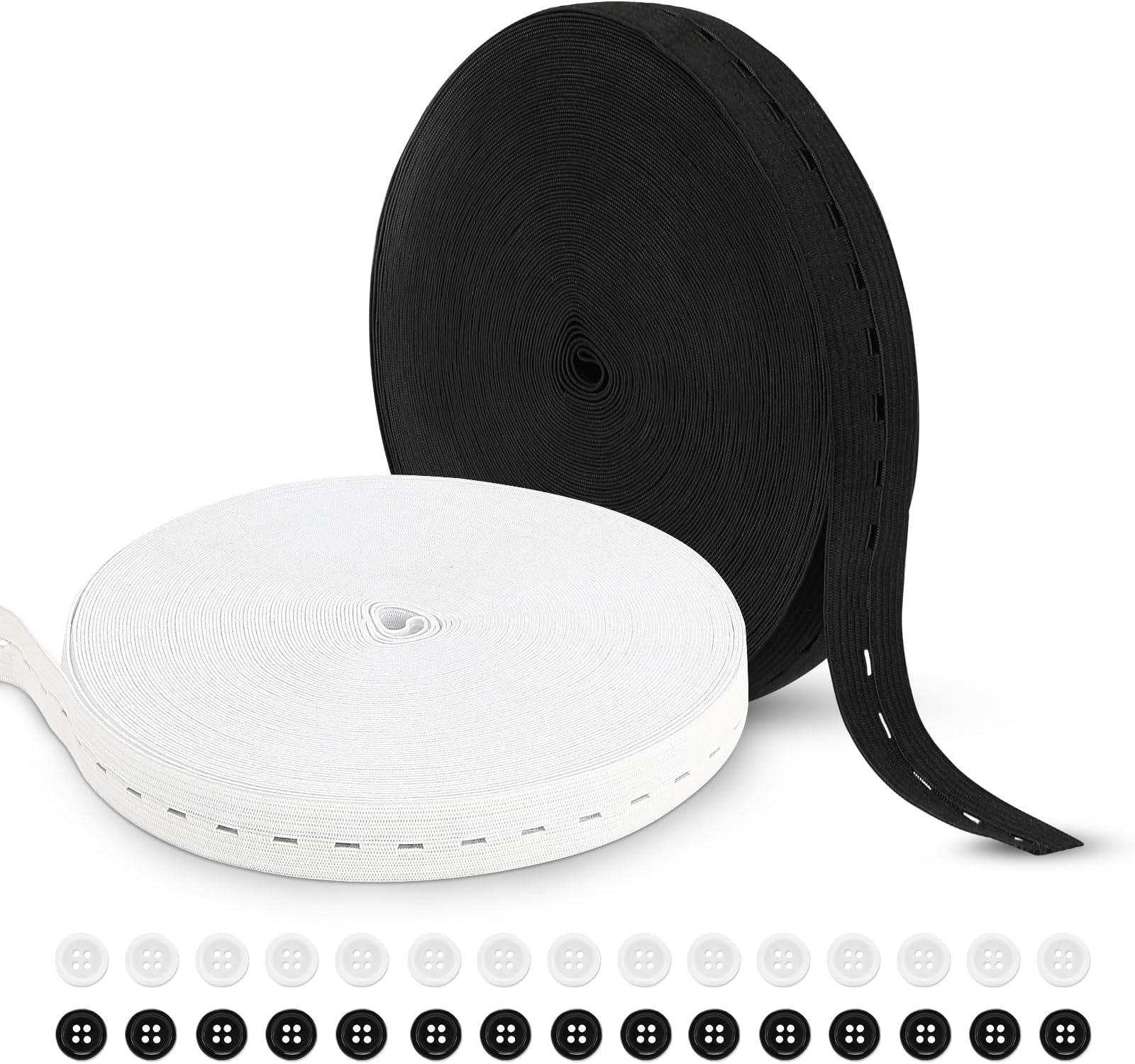 2 rouleaux Elastique couture, 20M de Bandes Élastiques Couture, 30 ...