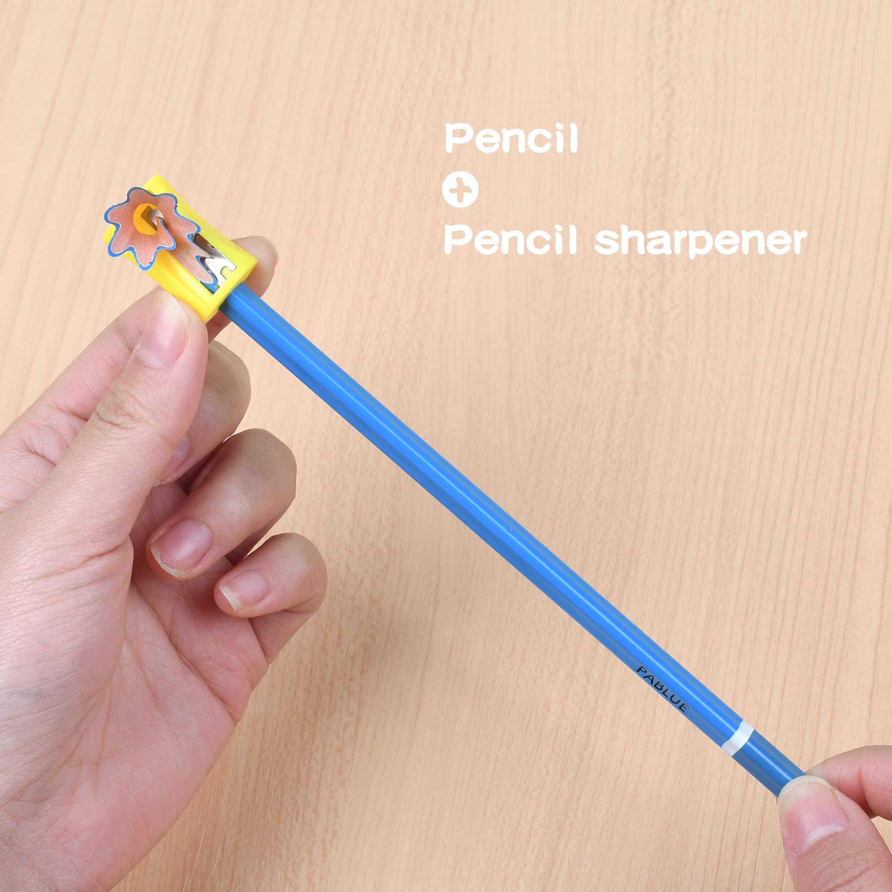 PABLUE HB Graphite Pencils, Triangular Concave Grip Pencils, Fat, Thick ...