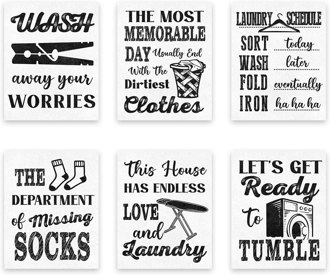 Amazon.com : XUOIAYNB Laundry Quote Art Print, Modern Funny Laundry ...