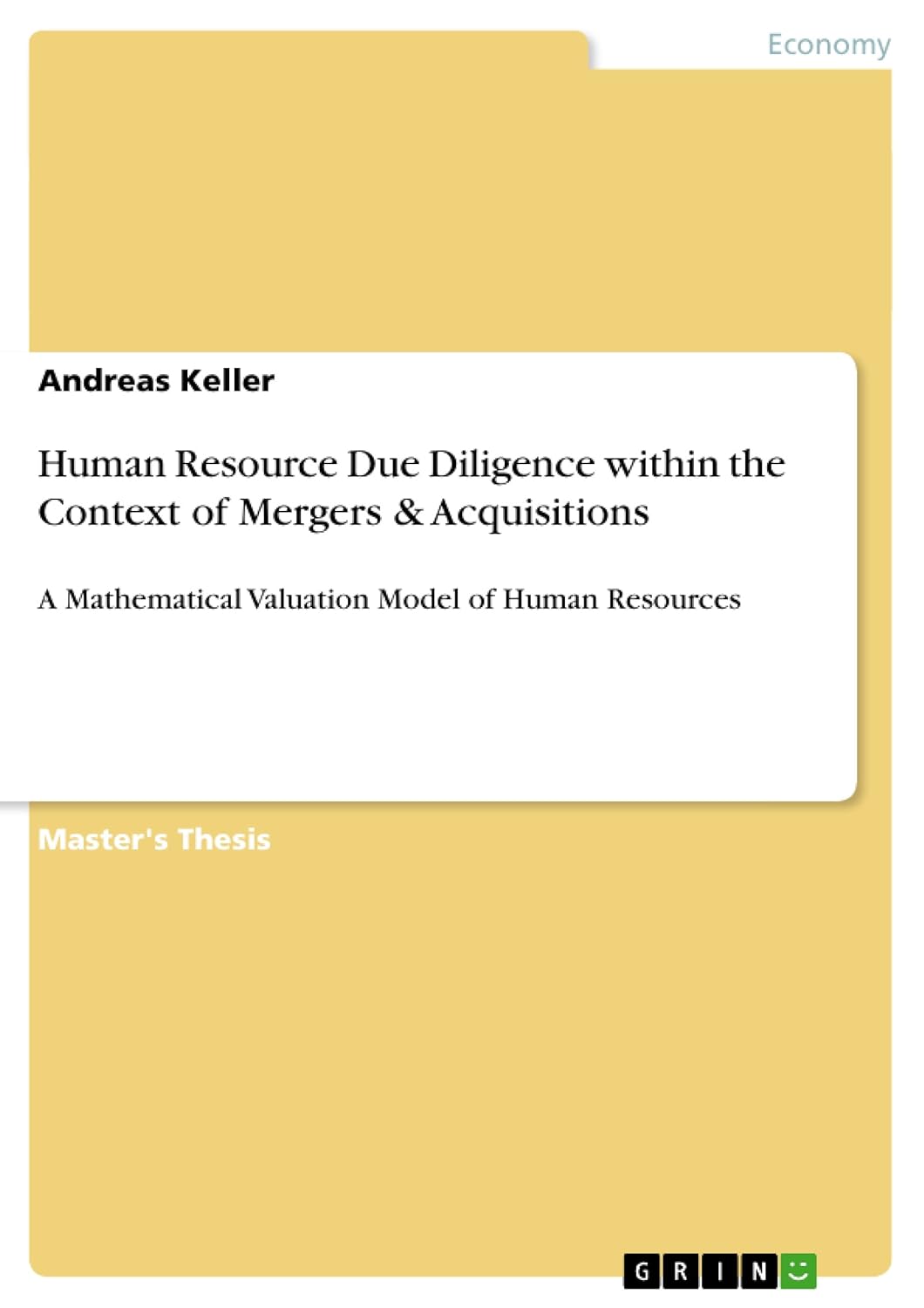 Human Resource Due Diligence within the Context of Mergers ...