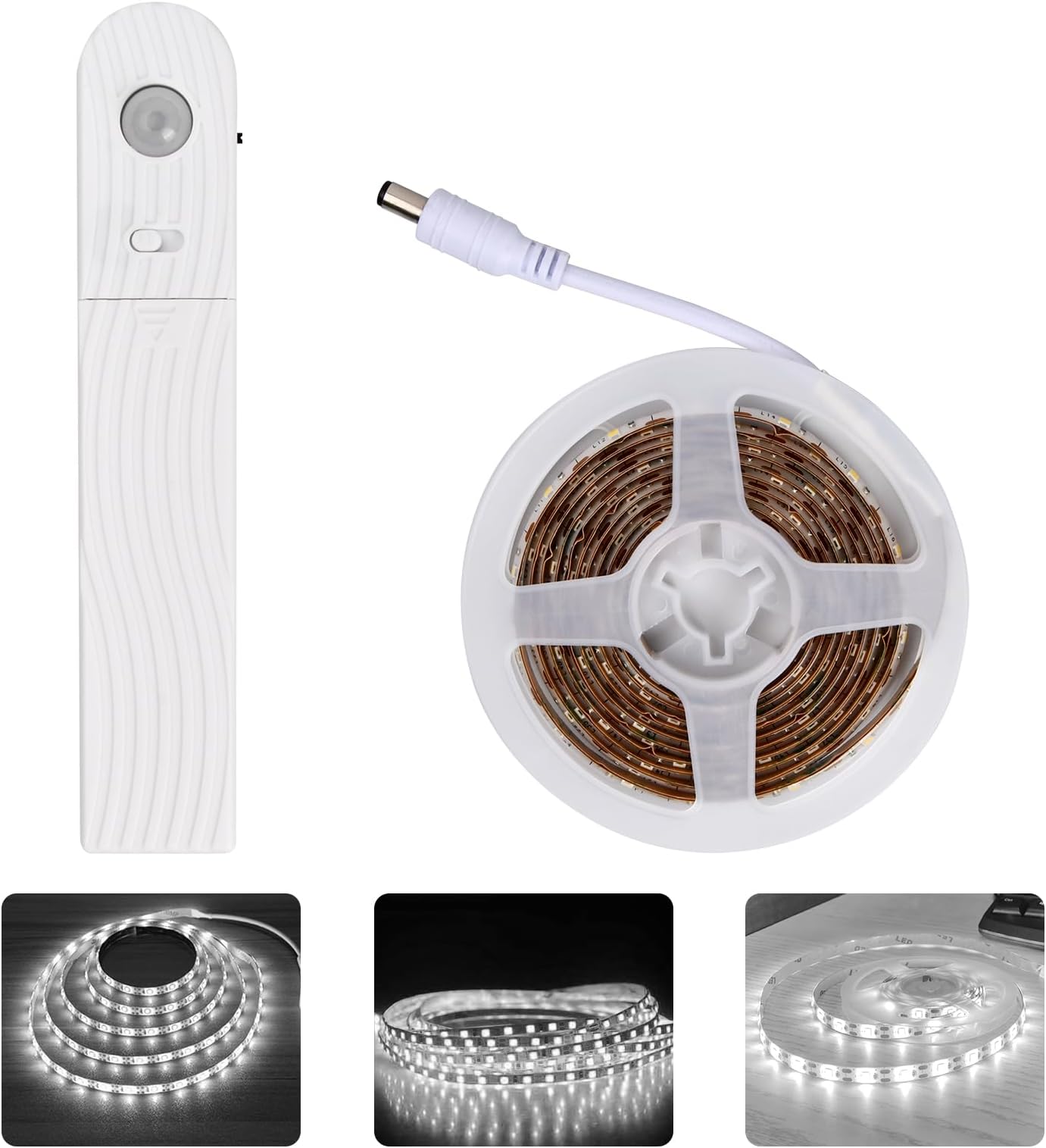 Jinlaili Ruban Led avec Détecteur de Mouvement, 2M Bandeau LED ...