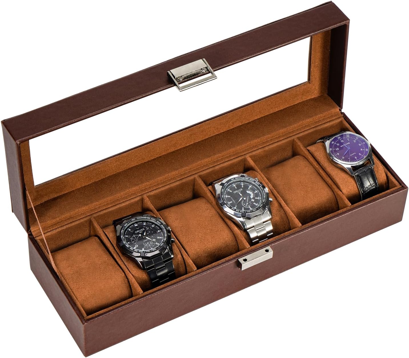 Amazon.com: AMZSAFE 8 slots watch box, hard watch organizer case for ...