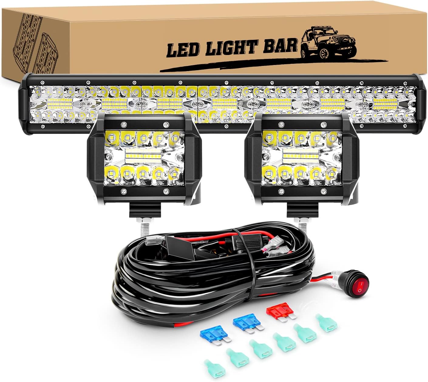 Amazon.com: TERRAIN VISION LED Light Bar 50 Inch +22 Inch Curved Led ...