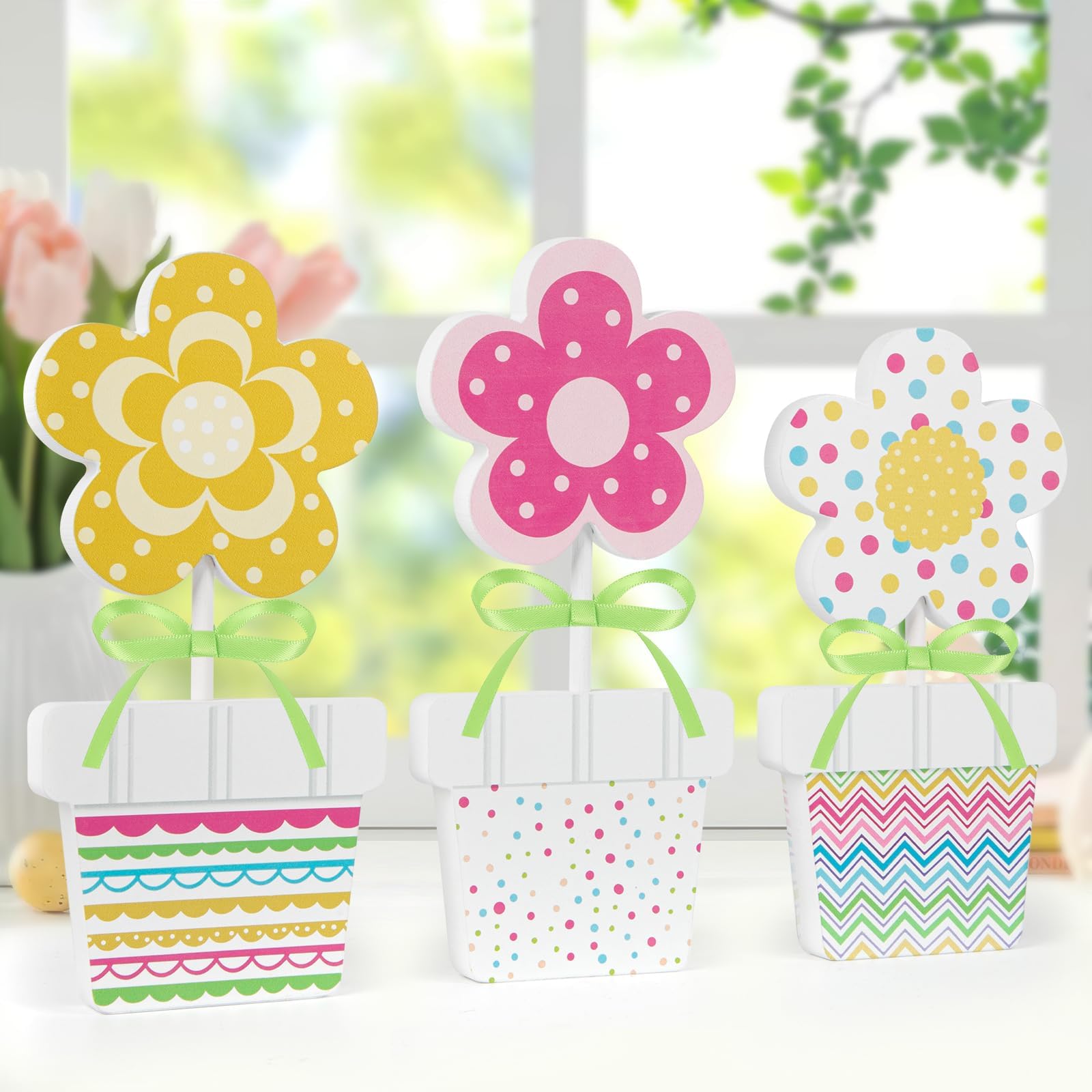 Amazon.com: Seeloowy 5 Pieces Spring Table Centerpiece Daisy ...