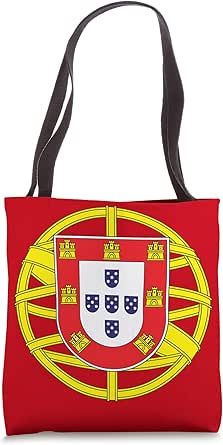 Amazon.com: Portuguese National Coat of Arms Flag Portugal Quinas Tote ...