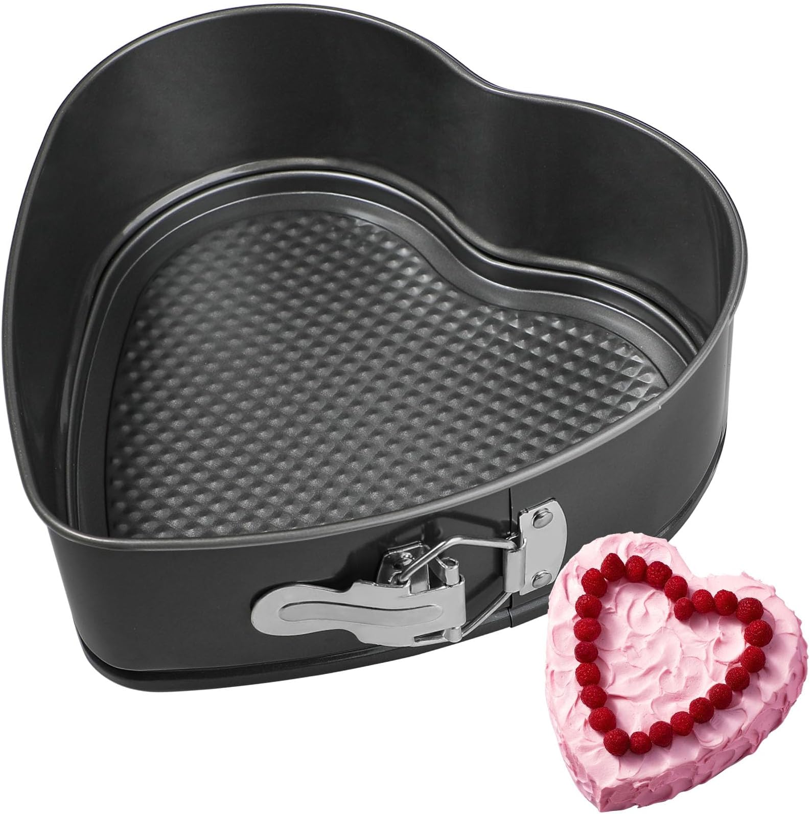Amazon.com: Kamehame Heart Shaped Springform Pan, Large 9 Inches Heart ...
