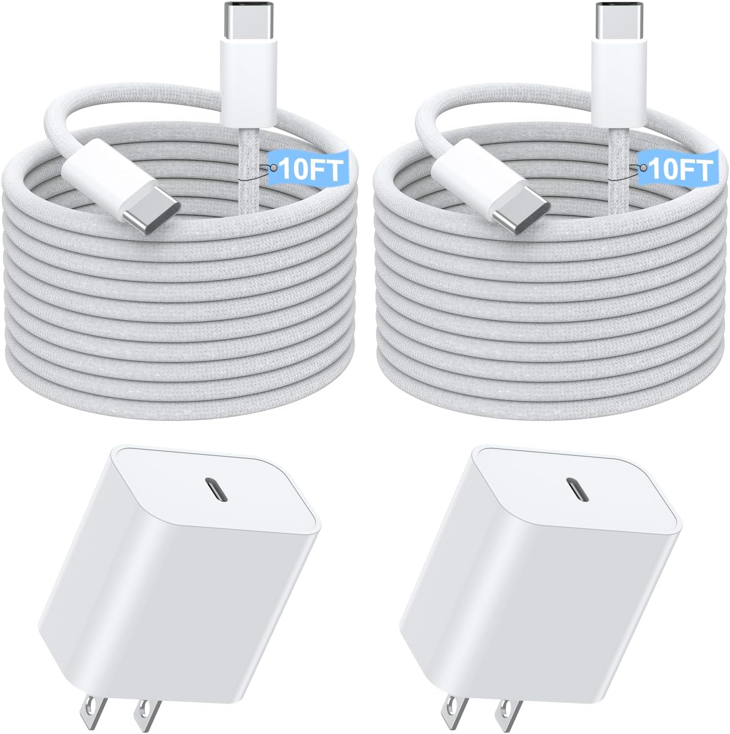 Amazon.com: Fast Charging iPhone 16 Pro Charger,2-Pack 10 FT Long USB C ...