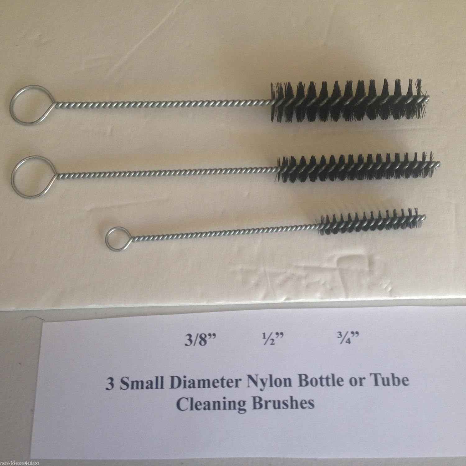 Amazon.com: Bottle and Tube Cleaning Brushes with Black Nylon Bristles ...