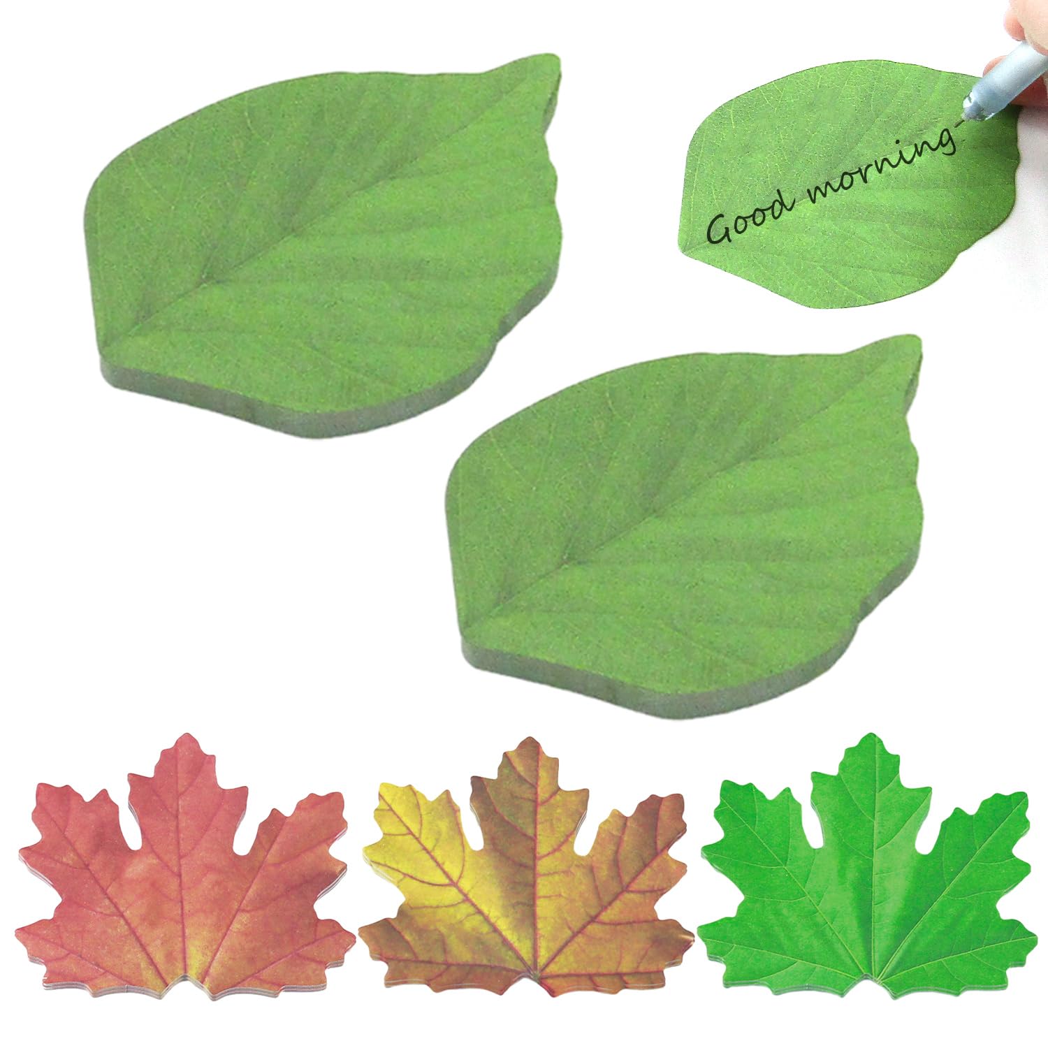 250 PCS Leaf Sticky Notes, Message Stickers, Small Sticky Notes ...