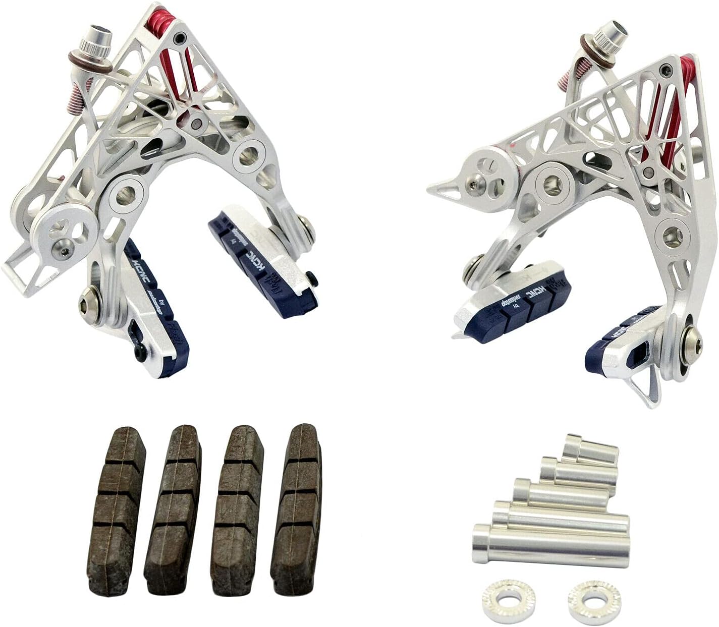 Amazon.com : KCNC CB3 Road Angle Brake Set (Front + Rear), Silver, CB3 ...