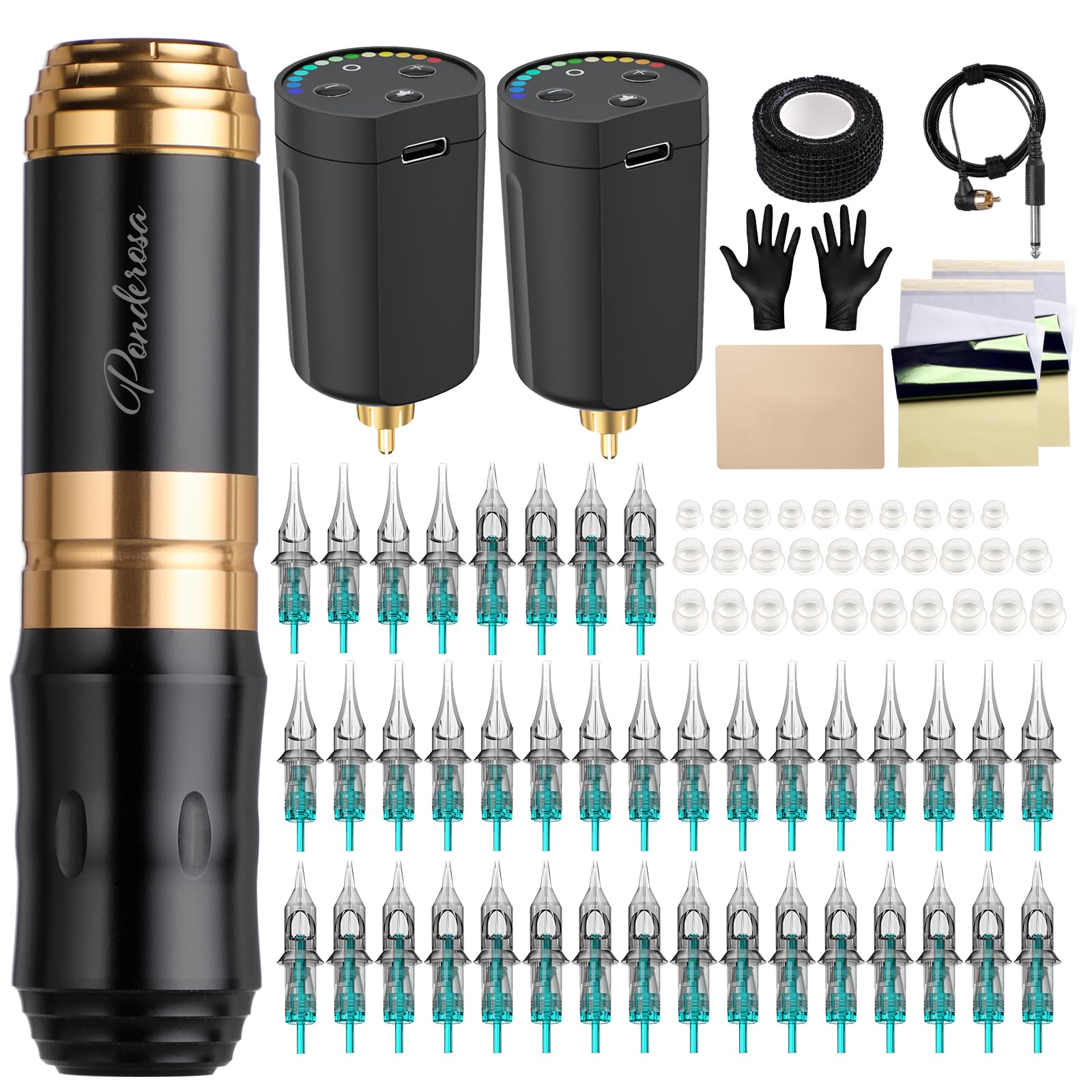 STIGMA Wireless Tattoo Kit Tattoo Gun with 2 Pcs * 1400 mAh Tattoo ...