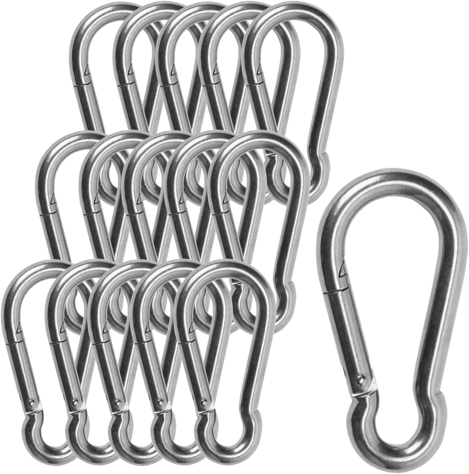 Amazon.com: Acrux7 8PCS Spring Snap Hook - 3.15inch Carabiner Clip Snap ...
