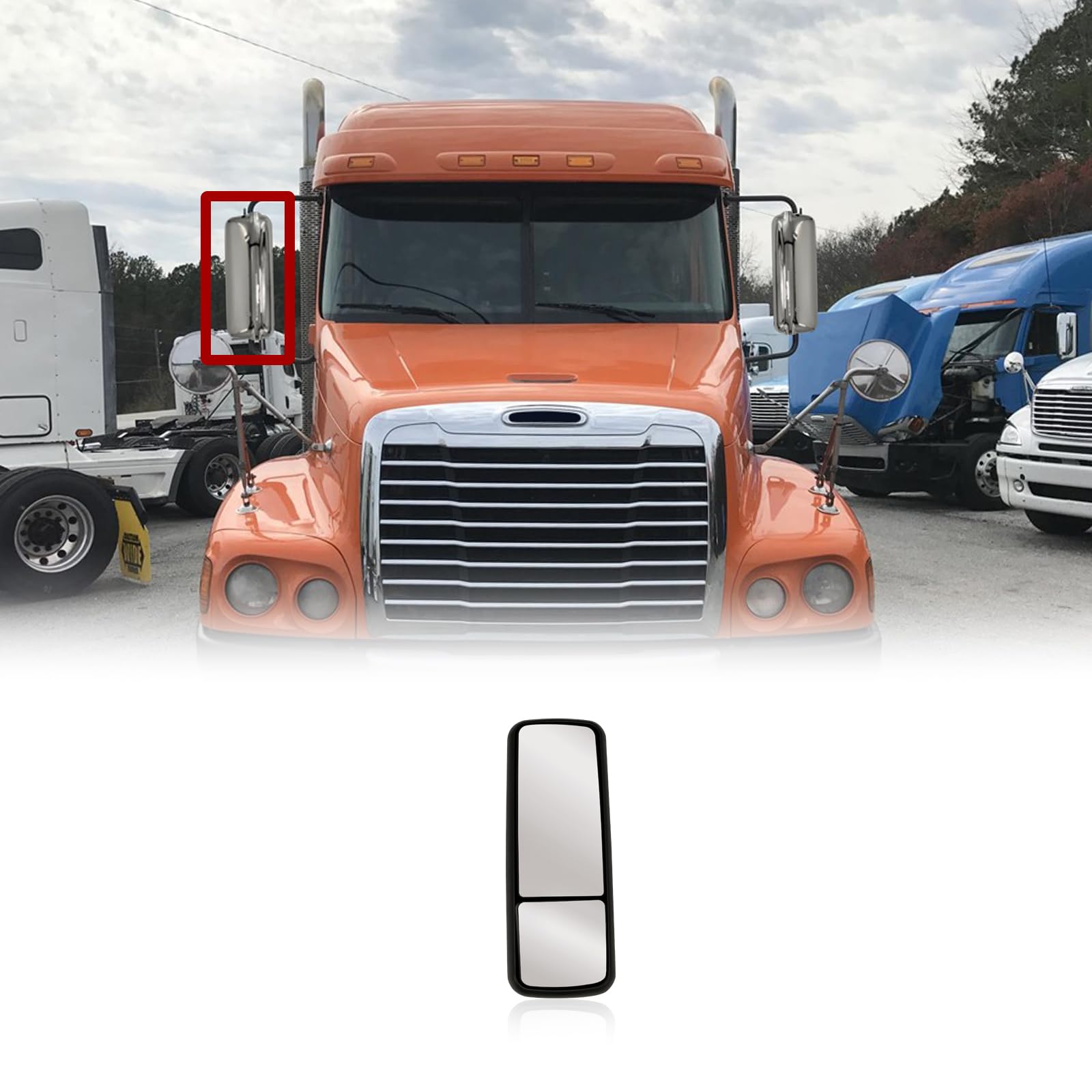 Amazon.com: AIVDIG Freightliner Mirror Chrome with Heating Door Mirror ...