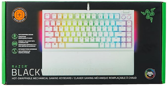 Amazon.in: Buy Razer BlackWidow V4 75% Mechanical Gaming Keyboard: Hot ...