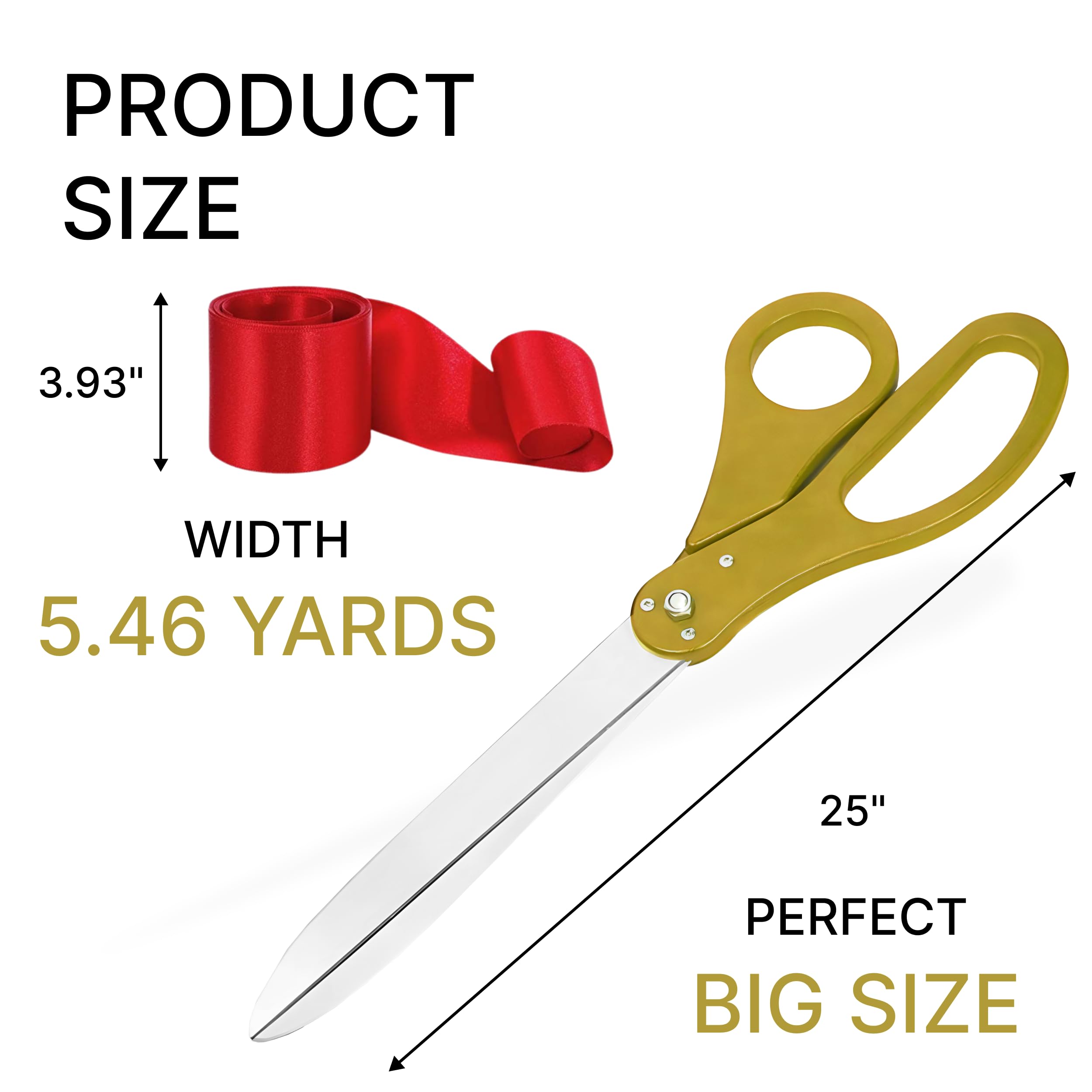 Gold Grand Opening Ceremony Kit â€“ 25 Inch Giant Scissors Gold with ...
