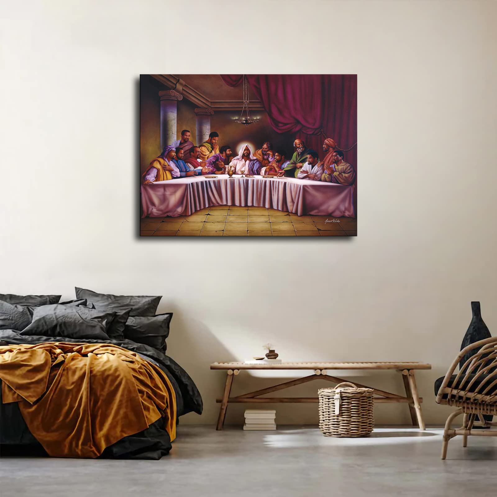 Black Last Supper Canvas