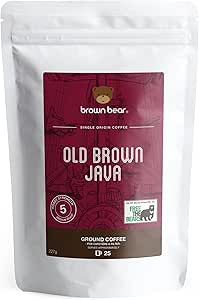 Old Brown Java Dark Roast Strong Aged Ground Coffee 227g - For French Press Cafetiere Filter ...