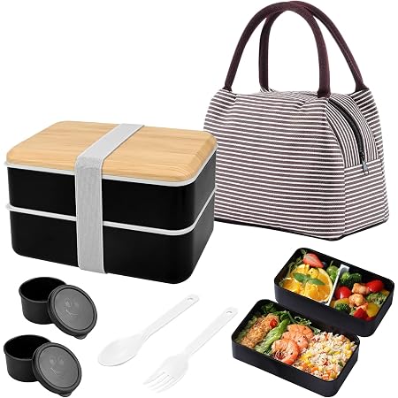 Bento Lunch Box, 1400ml Food Containers with Lids & Compartments ...