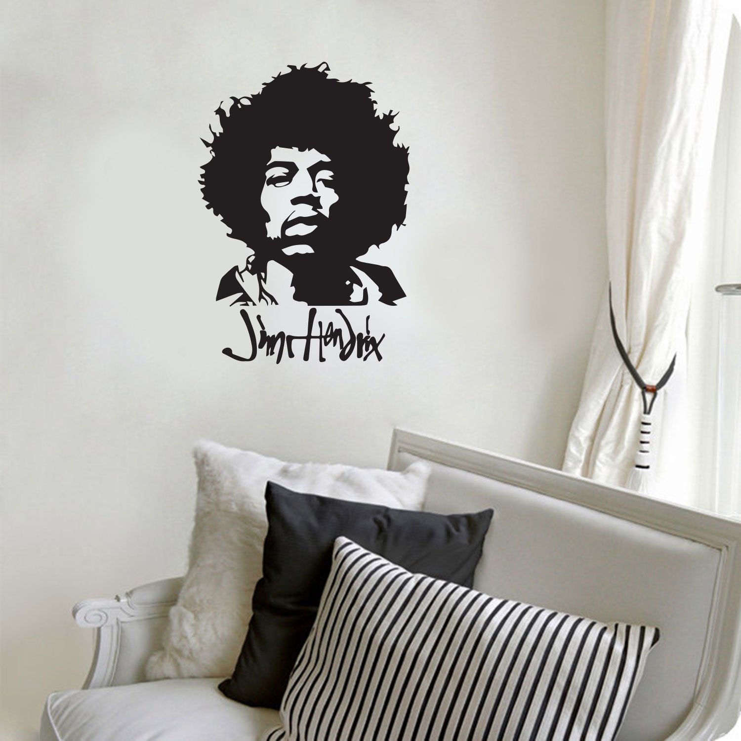 Amazon.com: Jimi Hendrix Decal Sticker - Wall Art Decal 14" x 20 ...