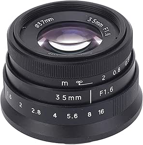 Amazon.com : 35mm F1.6 Large Aperture Manual Focus Prime Fixed Lens ...