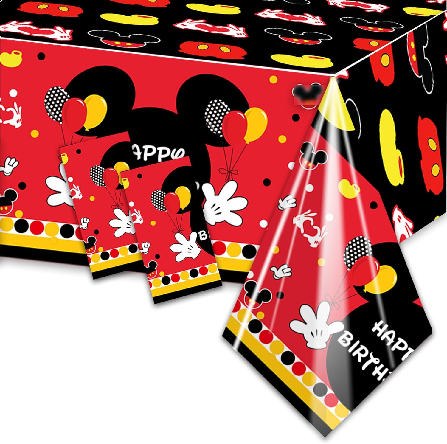 Amazon.com: XXDecor 2 Pack Red Cartoon Birthday Party Tablecloths ...